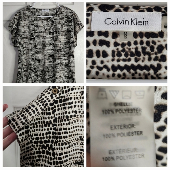 Calvin Klein | Tops | 52 Calvin Klein Print Top | Poshmark
